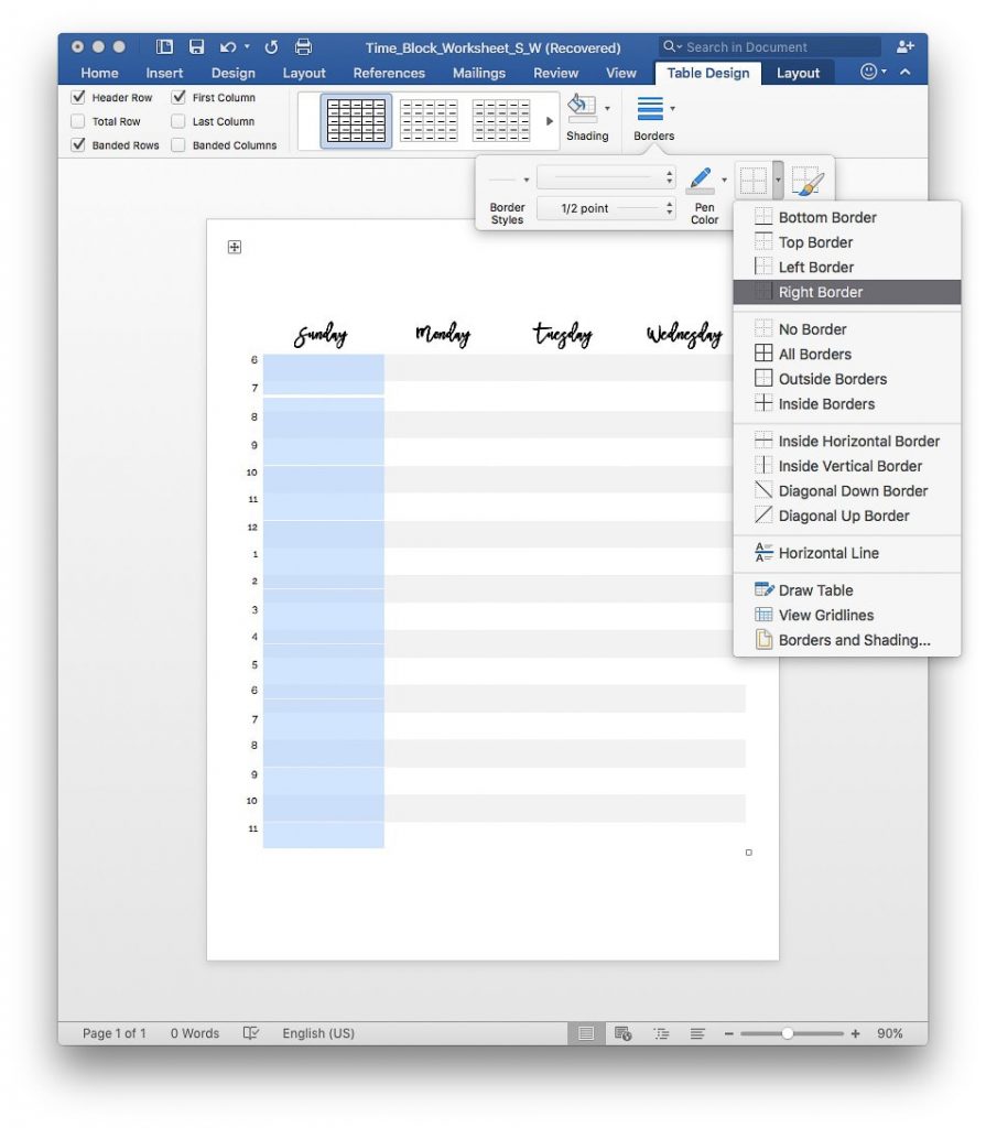 How to Create your own Time Blocking Worksheets {Free Printable ...