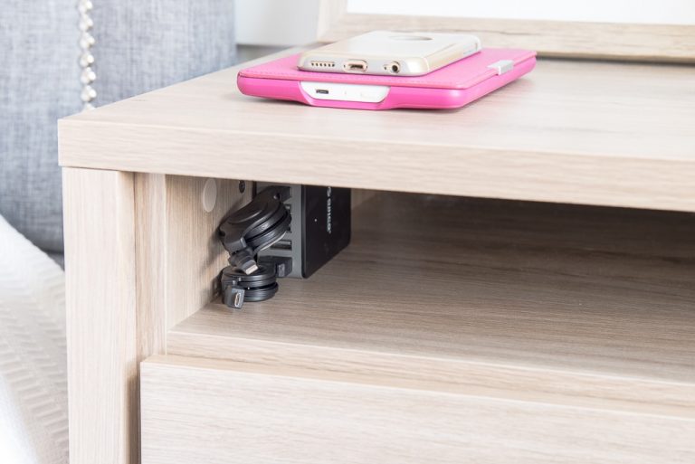 How to Get Rid of Nightstand Cable Clutter | Christene Holder Home