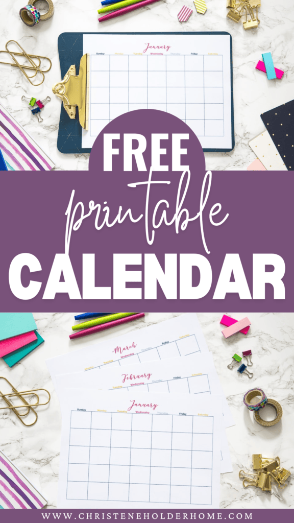 Free Printable Calendar | Christene Holder Home