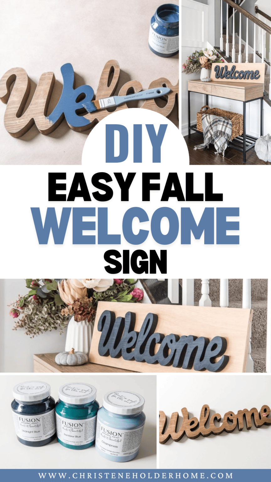 DIY Easy Welcome Sign | Christene Holder Home