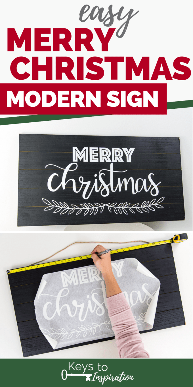 Easy Merry Christmas Modern Sign | Christene Holder Home