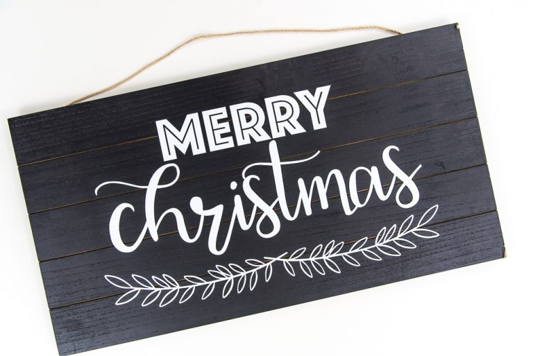 Easy Merry Christmas Modern Sign | Christene Holder Home