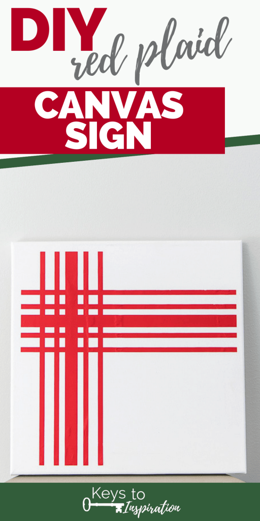 DIY Red Plaid Canvas Sign | Christene Holder Home
