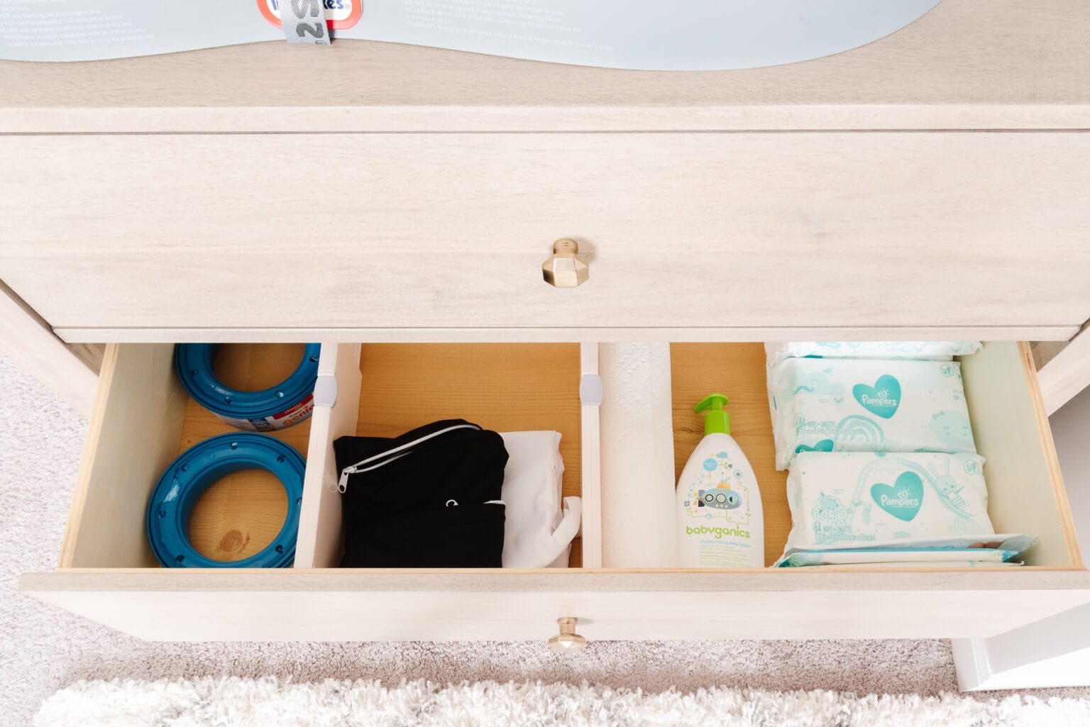 How to Organize a Nursery Dresser: Best Baby Organization | Christene ...
