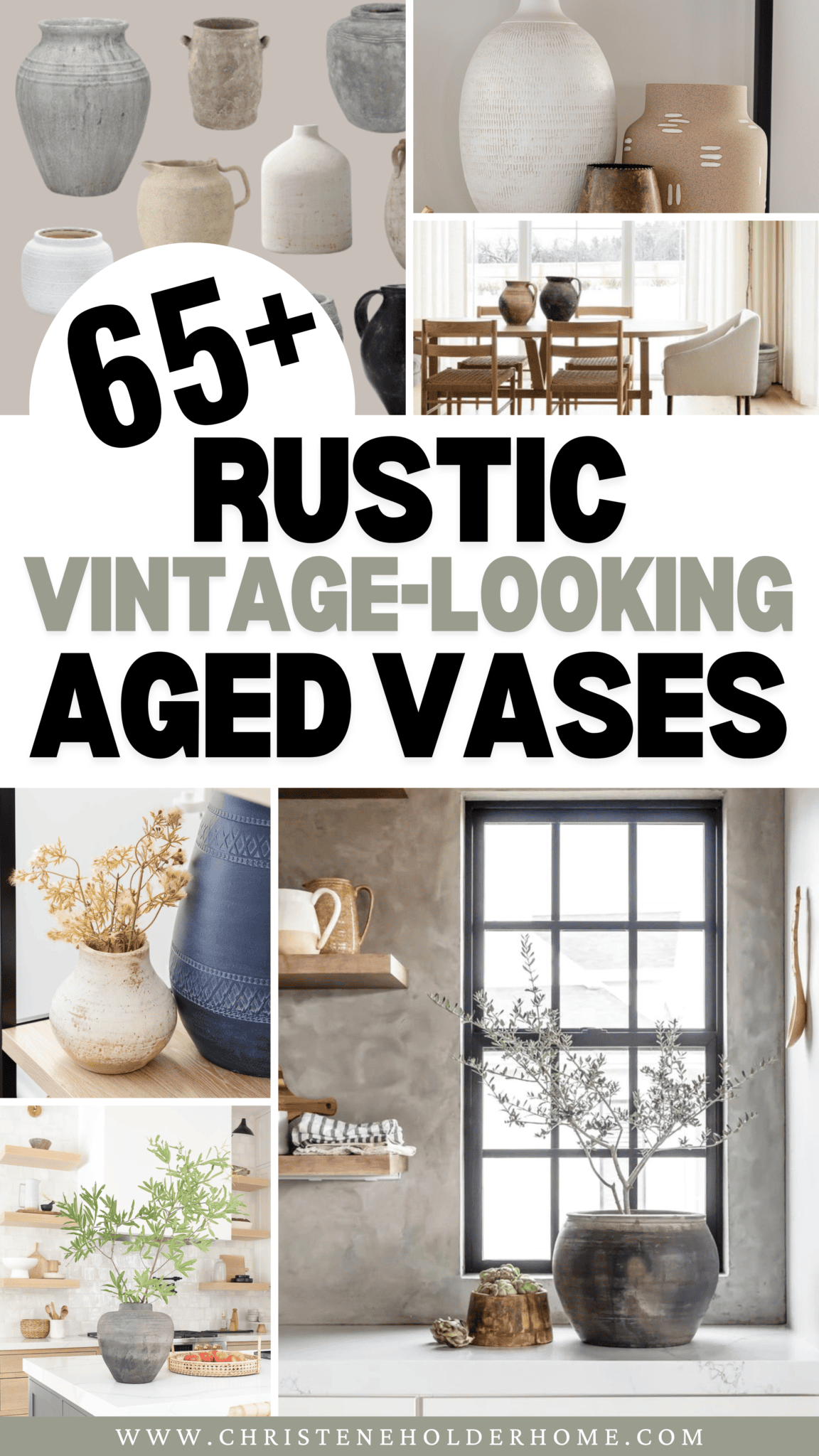 65+ Rustic Vintage-Looking Aged Vases for Any Budget | Christene Holder ...