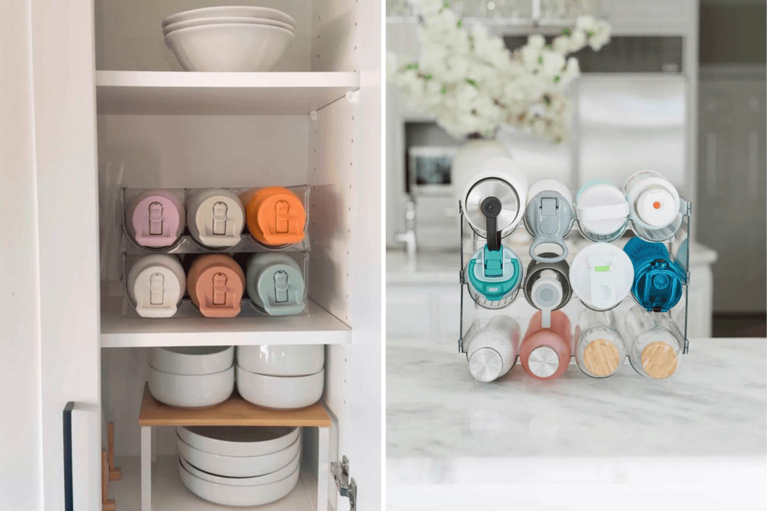 15 Creative Kitchen Water Bottle Storage Solutions | Christene Holder Home