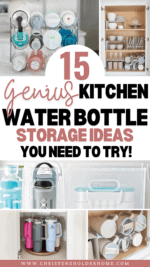 15 Creative Kitchen Water Bottle Storage Solutions | Christene Holder Home