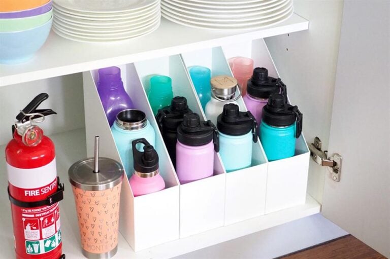 15 Creative Kitchen Water Bottle Storage Solutions | Christene Holder Home