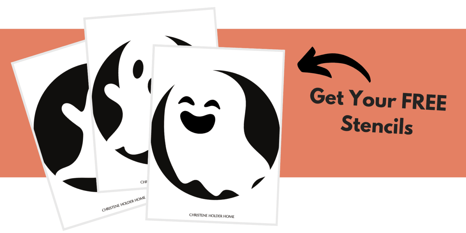 Free Printable Cute Ghost Pumpkin Carving Stencils | Christene Holder Home